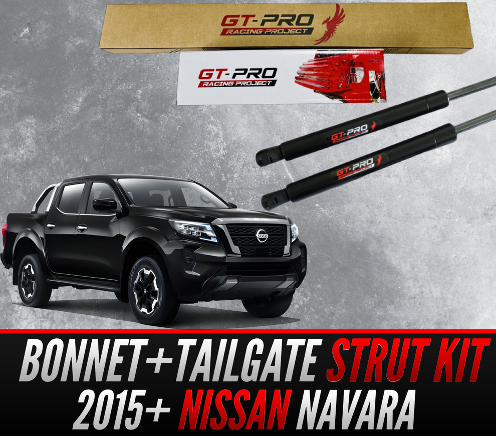 2015+ Nissan Navara NP300 D23 Bonnet + Tailgate Strut KIT - GT-PRO ...